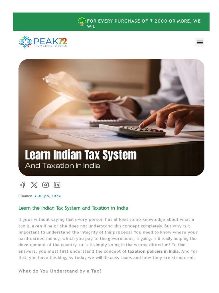 Understanding Taxes in India A Beginner's Guide | PDF | Taxes | Value ...
