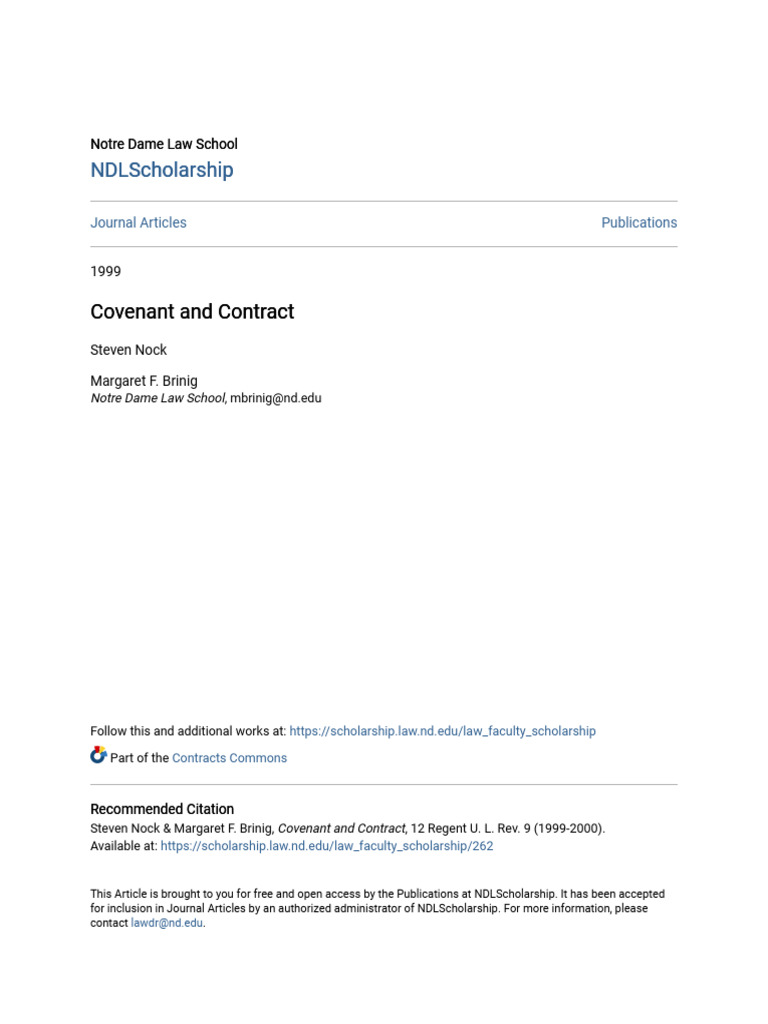 Covenant and Contract | PDF | Émile Durkheim | Books Of Samuel