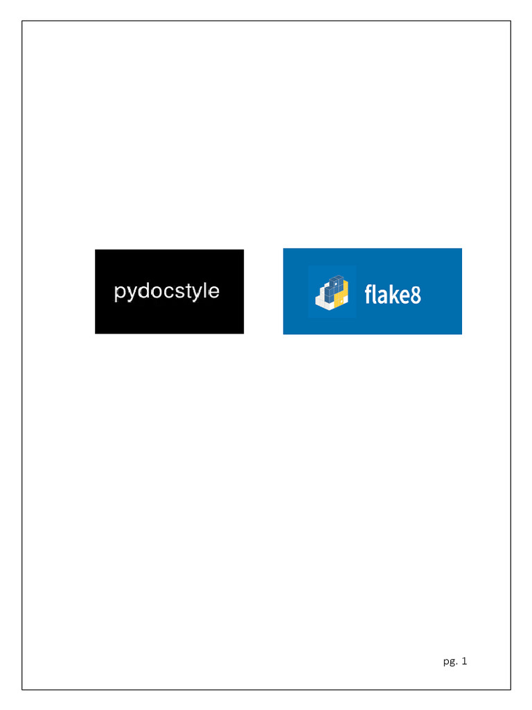 Pydocstyle And Flake8 Documentation New Pdf Python Programming