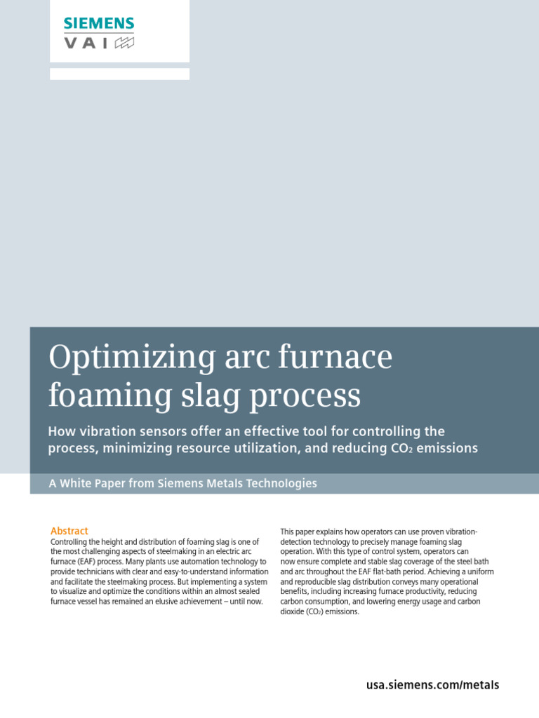 Siemens-Arc-Furnace-White-Paper | PDF | Steelmaking