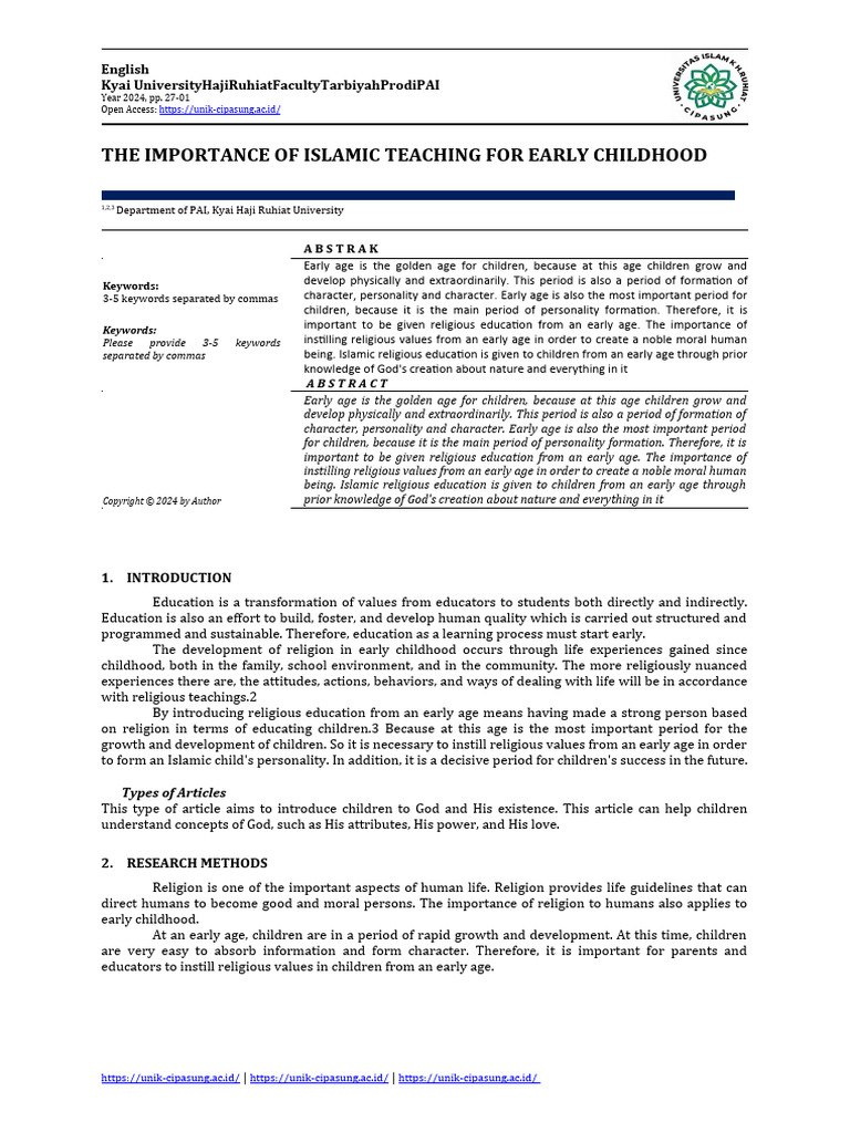 Tugas Artikel Bhs - Inggris - Ahmad Rijal | PDF | Child Development | Behavioural Sciences