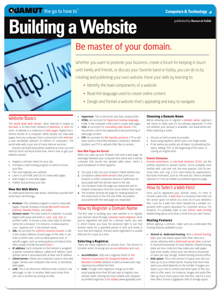 Building a Website | Download Free PDF | Html Element | World Wide Web