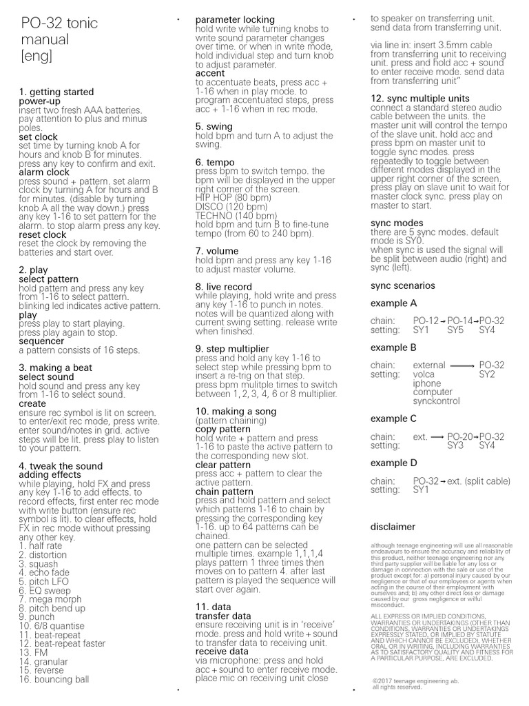 Manual PO32 Native Instrument | PDF | Tempo