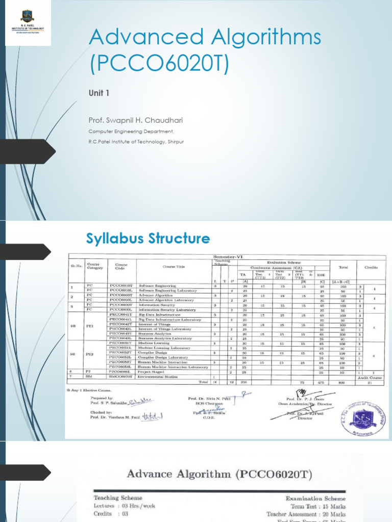 AA_Unit 1_part-I | Download Free PDF | Time Complexity | Algorithms