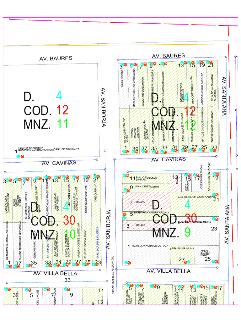 D. Cod. Mnz. D. Cod.: Av. Santa Ana | PDF