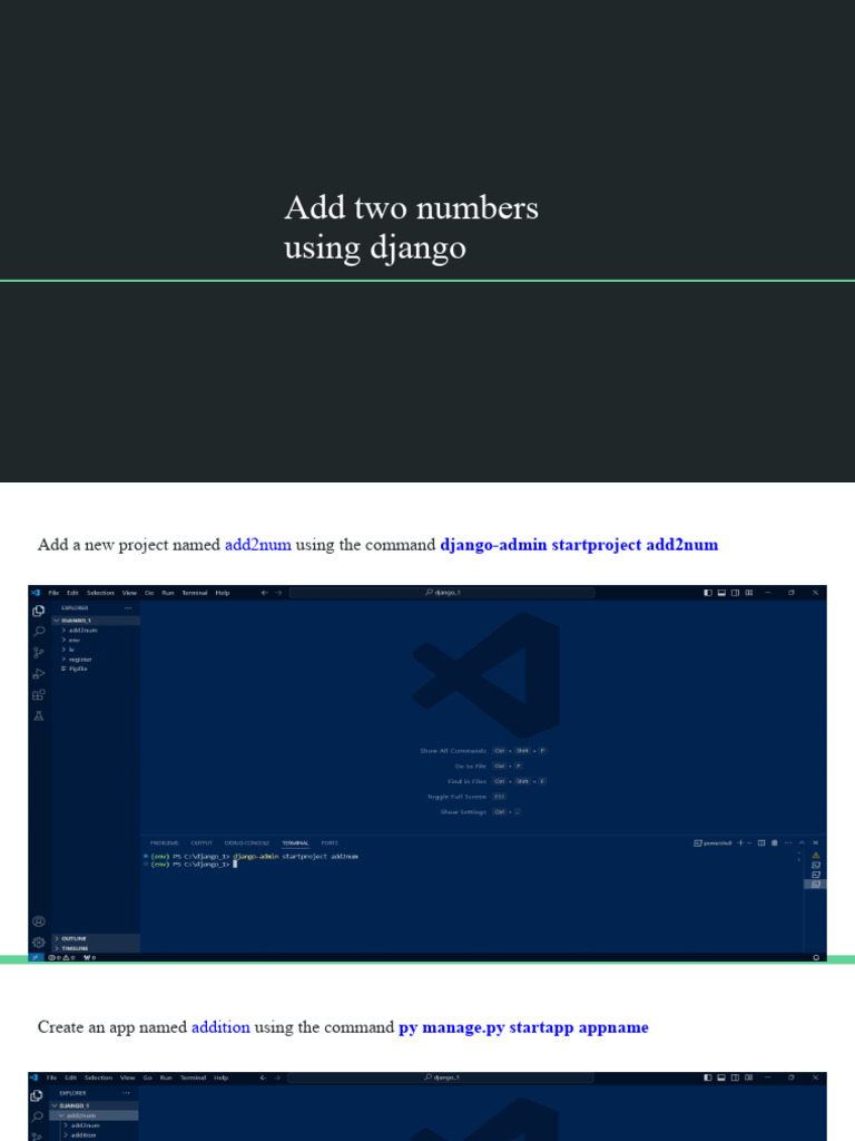Add Two Numbers Using Django | PDF