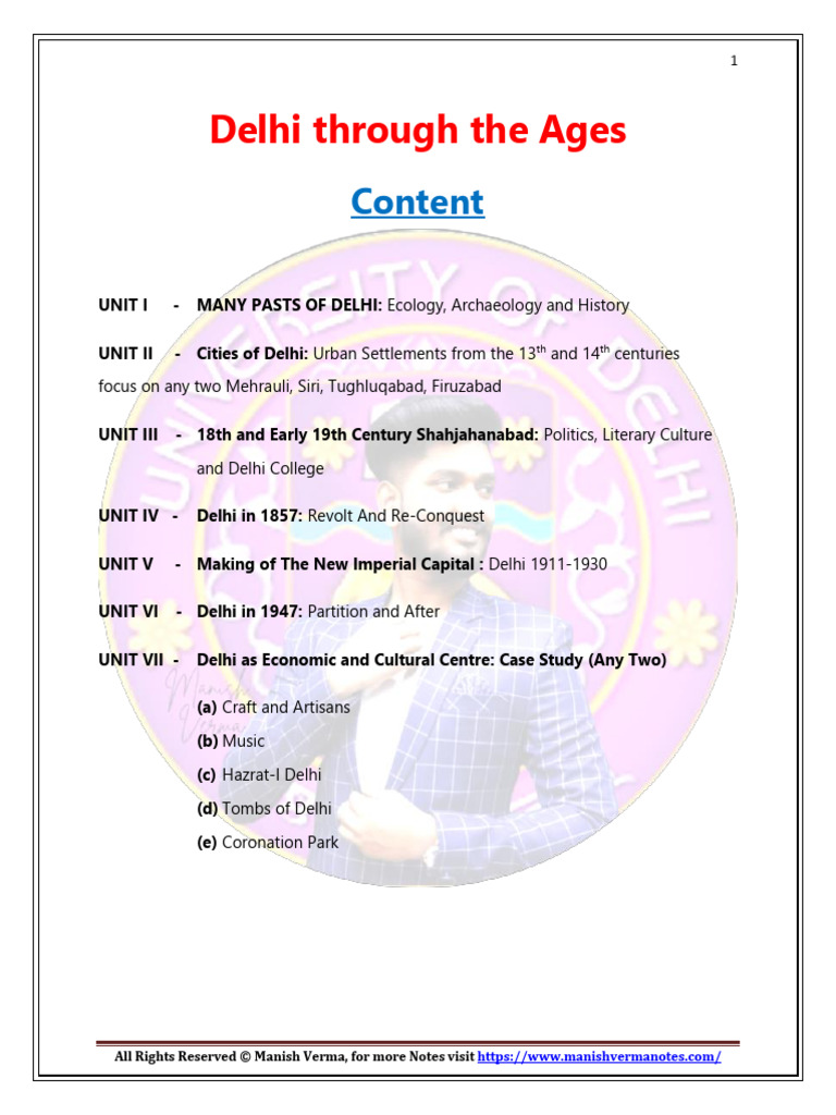 Delhi Through The Ages English - 240523 - 193039 | PDF | Partition Of India | Indian Rebellion ...
