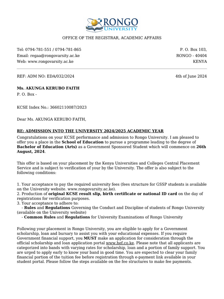 Calling_Letter | PDF | Fee