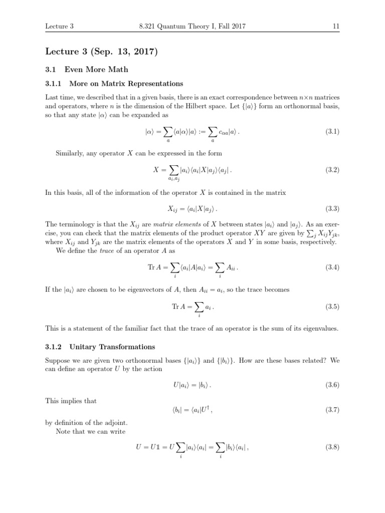 MIT8 321F17 Lec3 | PDF | Matrix (Mathematics) | Eigenvalues And Eigenvectors