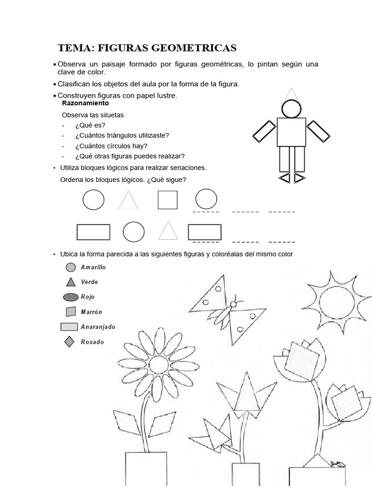 Actividades Interactivas con Figuras Geométricas | PDF | Color | Triángulo