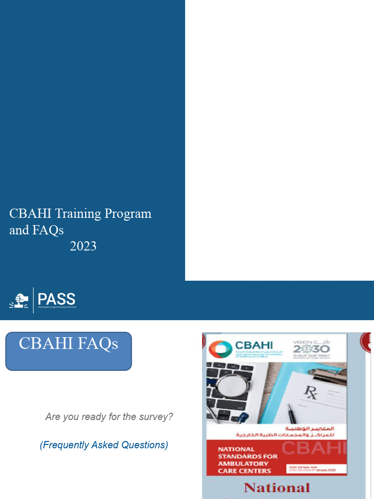 CBAHI Training Program Overview 2023 | PDF | Medical Record | Medical ...