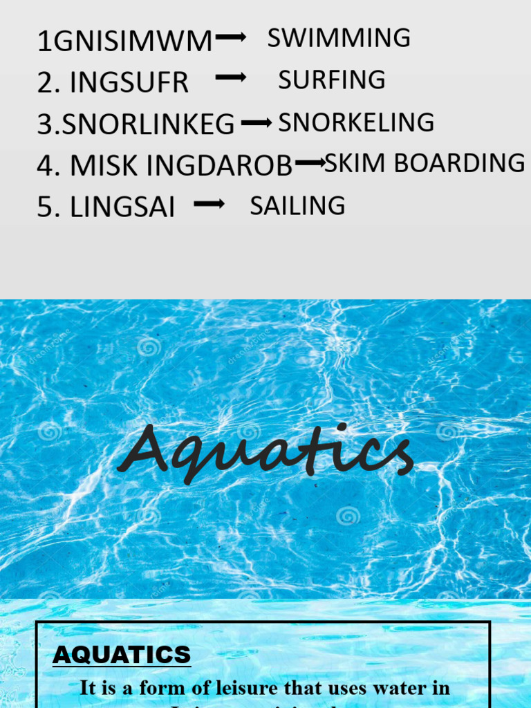 Aquatics and Mountaineering Guide | PDF | Hiking | Swimming