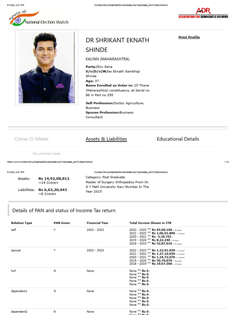 Shrikant Shinde | PDF