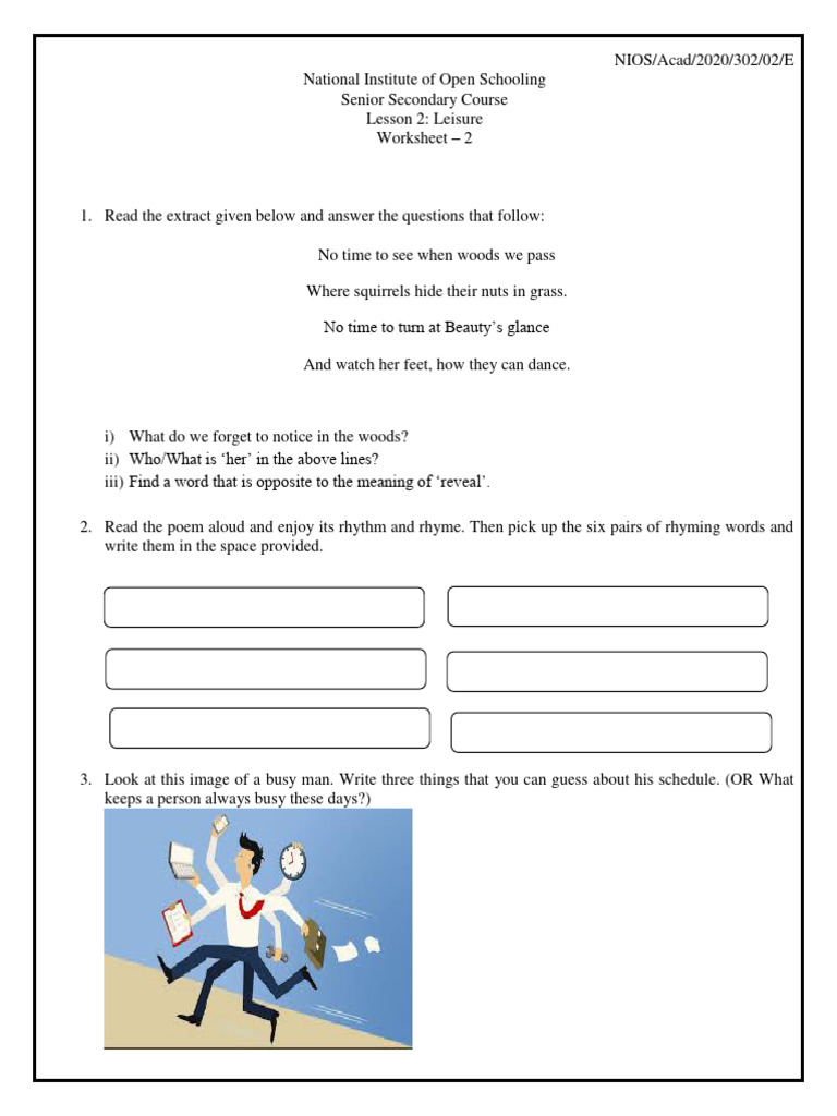 302 Lesson 2 | PDF | Poetry