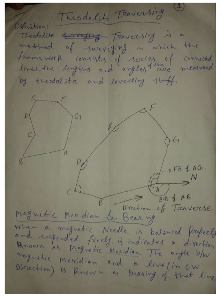 Theodolite traversing | PDF