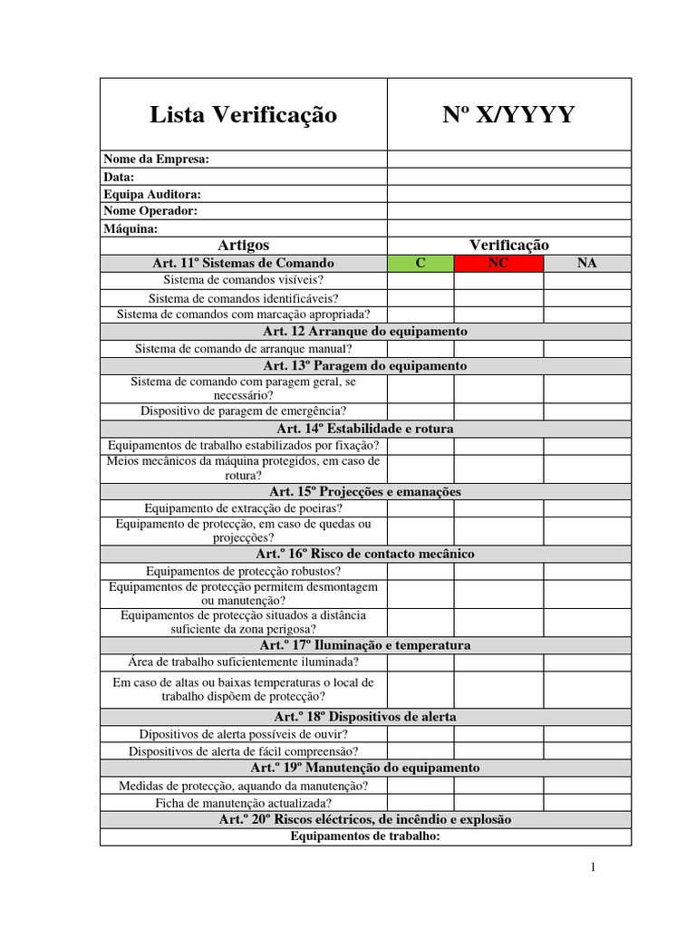 Chek List DL 525 | PDF