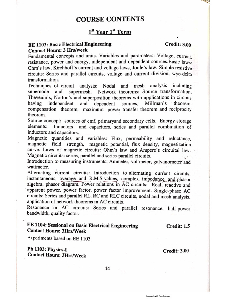 Syllabus EEE UG | PDF