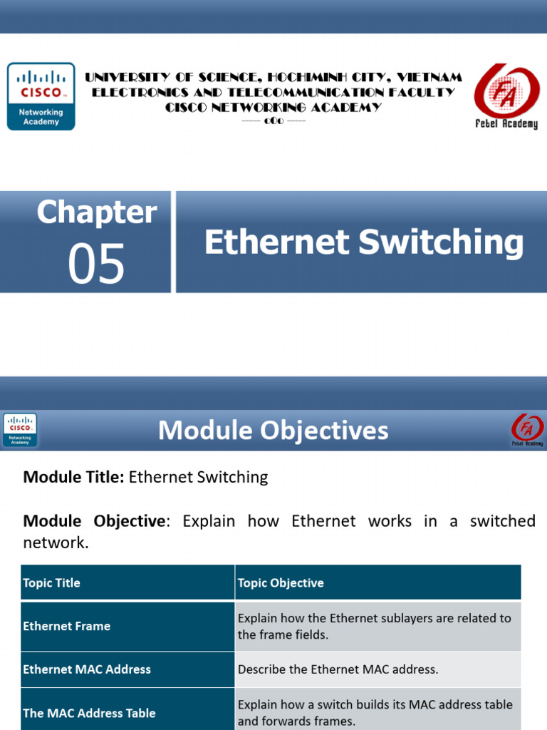 Chapter 5 - Ethernet Switching | PDF | Ethernet | Network Switch