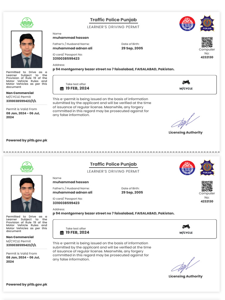 Hassan License | PDF | Identity Document | Government And Personhood
