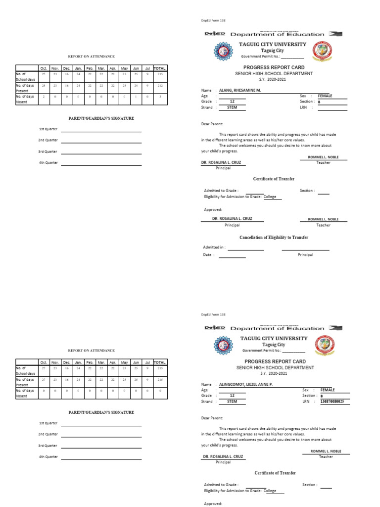 Stem Card K11 SHS | PDF | Educational Institutions | Schools