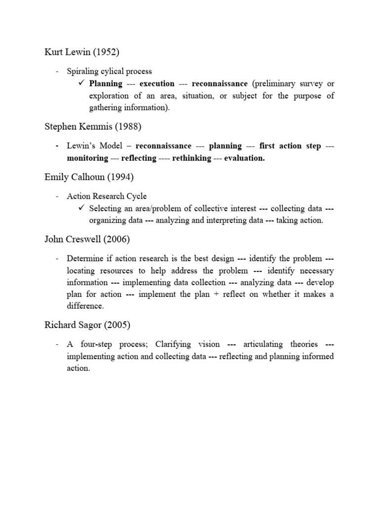 Action Research Models | PDF