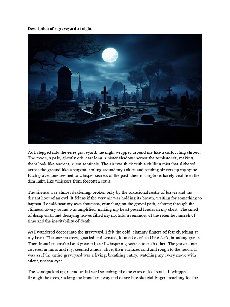 Description of A Graveyard at Night. | PDF