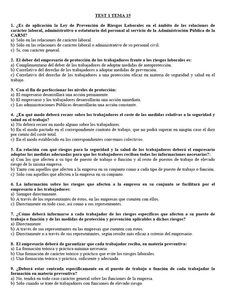 T15 En.1 | PDF | Derecho laboral | Empleo