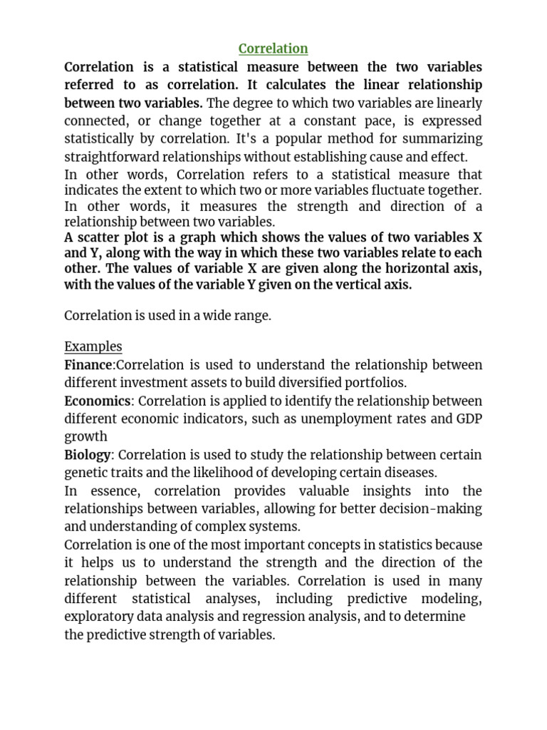 Correlation | PDF | Statistics | Statistical Analysis