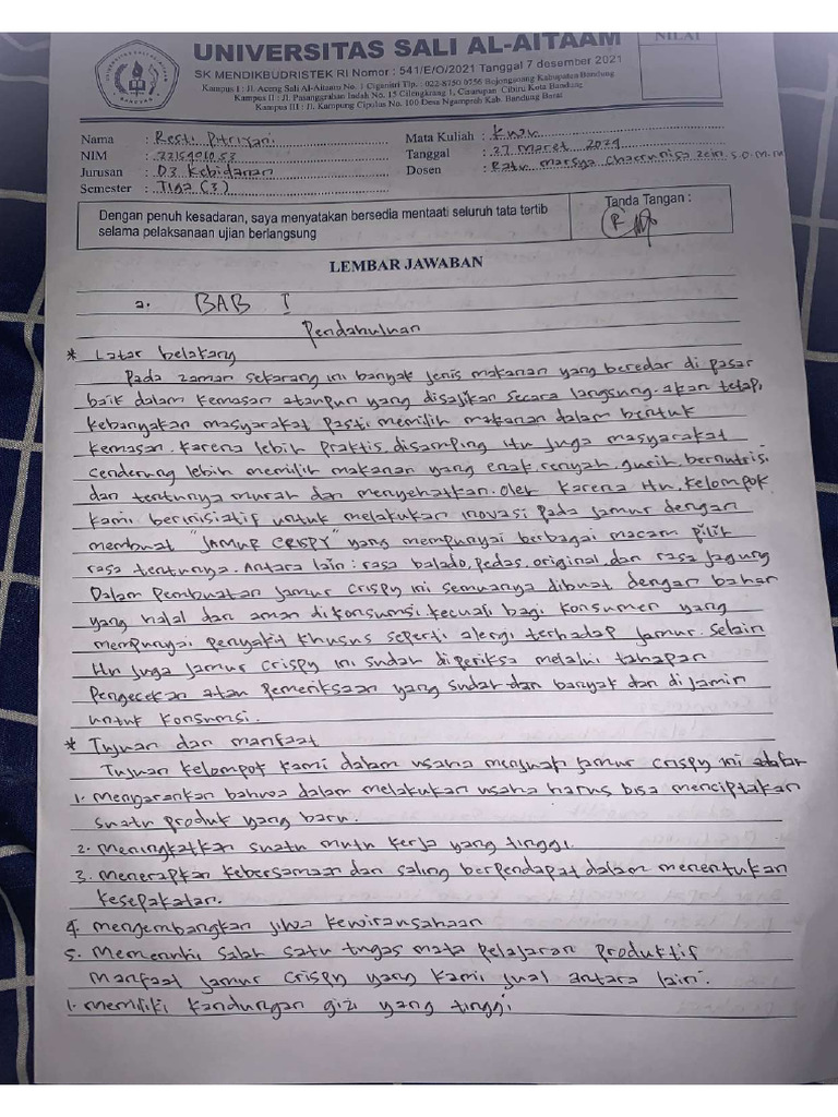 Jawaban UAS KWU Resti | PDF