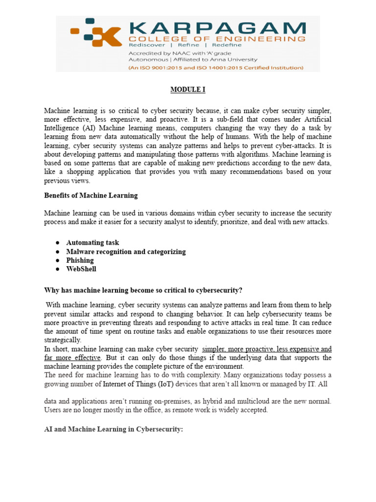 Unit 1 ML | PDF | Loss Function | Security
