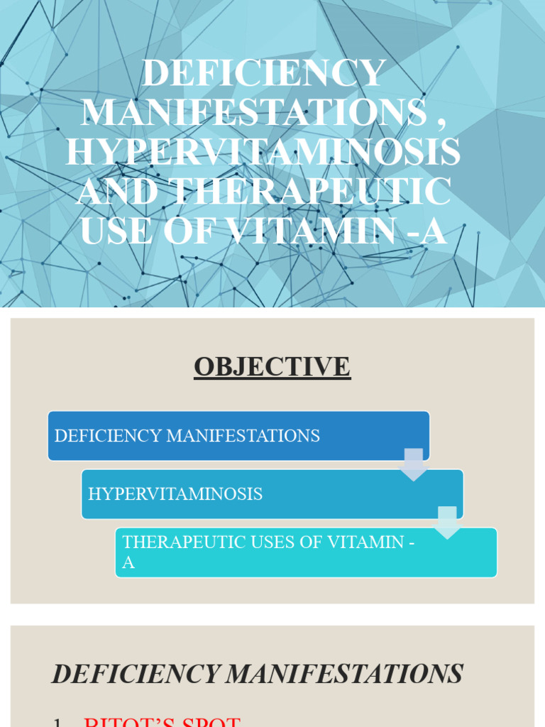 Vitamin A: Deficiency, Toxicity, Uses | PDF | Vitamin A | Clinical Medicine