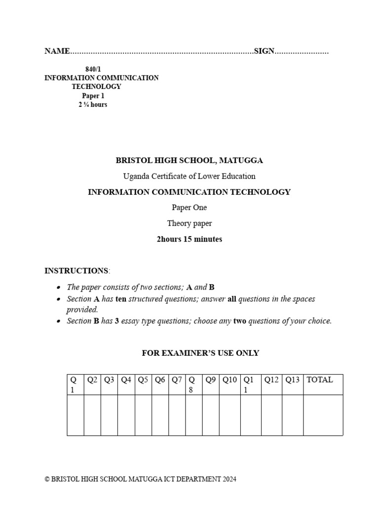 S3 Bot Term I 2024 | PDF | Computer Science | Information Technology