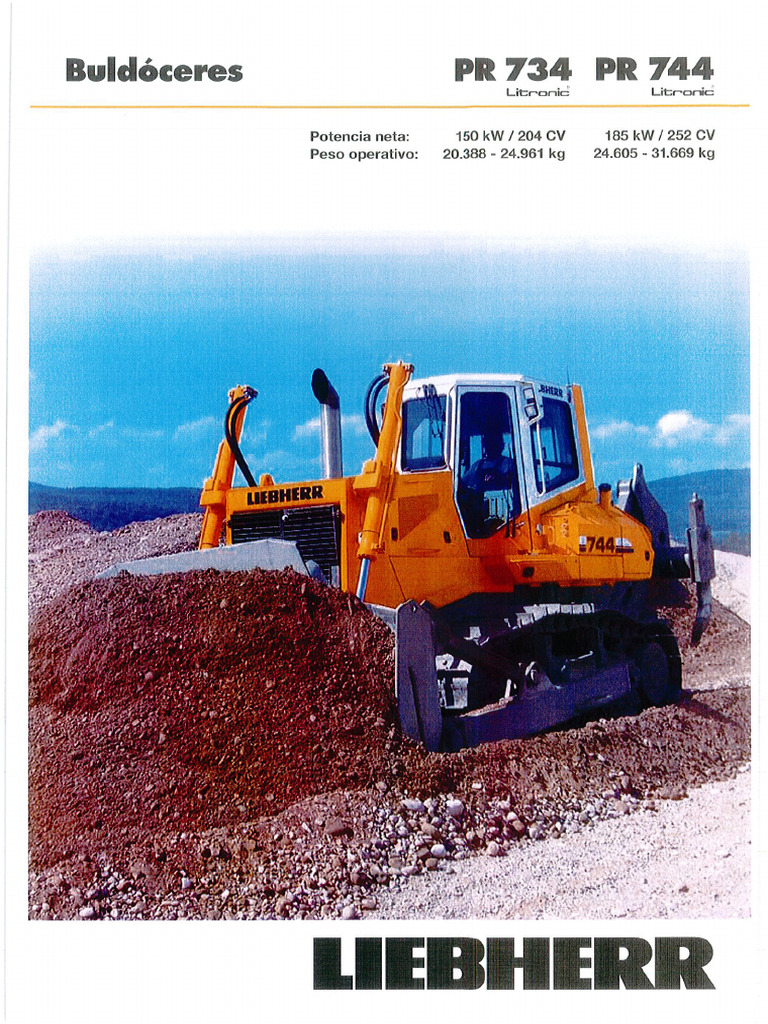 Manual Bulldozer Liebher PR734 | PDF