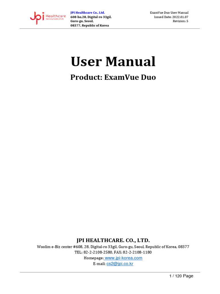 ExamVue Duo User Manual For Medical | PDF | Page Layout | Intel