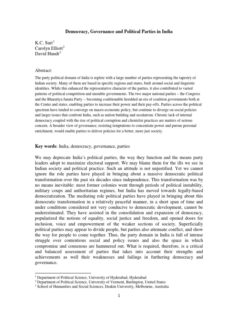 Introduction Sip Partiesissue 1feb Pdf Democracy Political Ideologies 