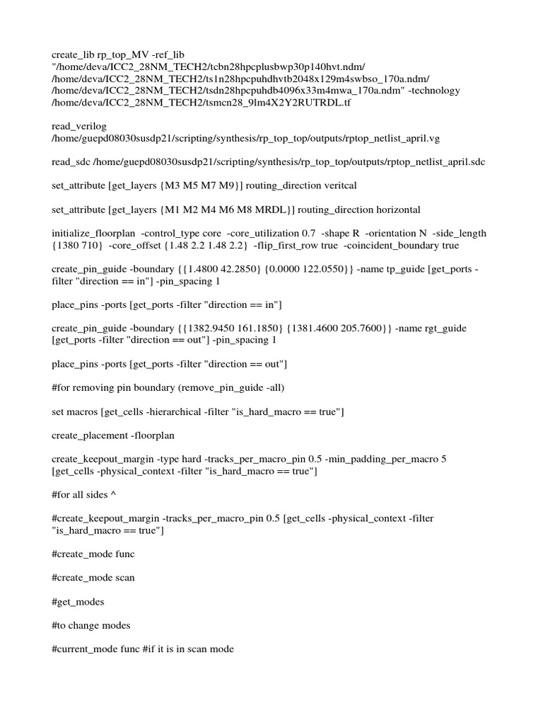All ICC2 Top Commands | PDF