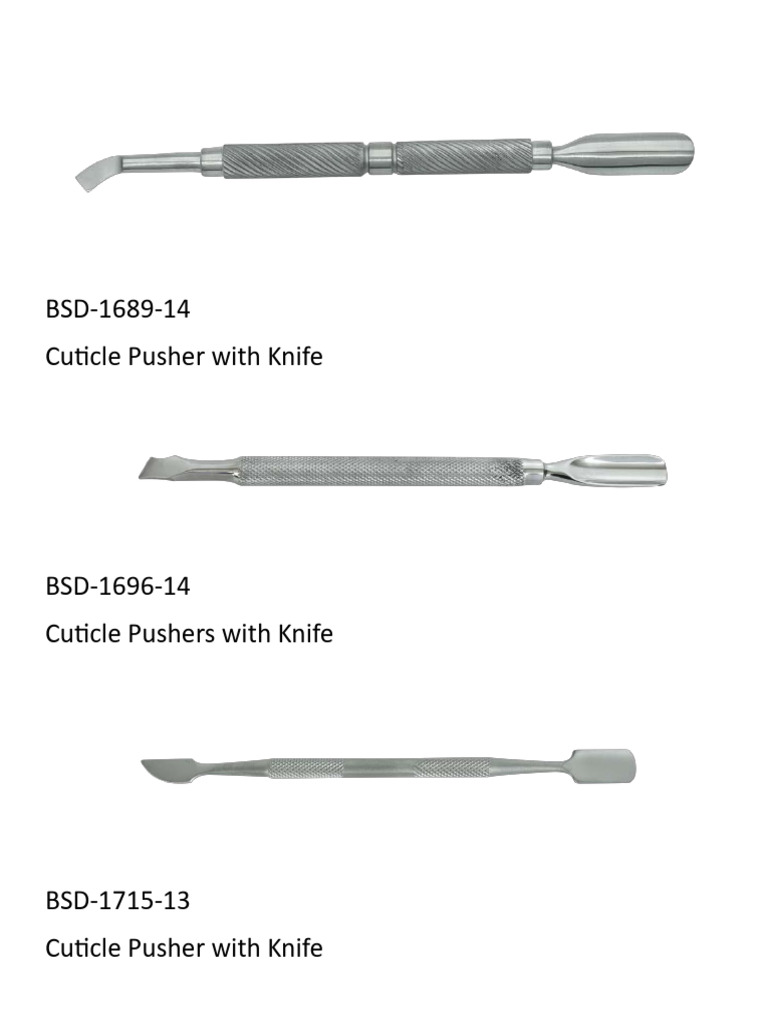 BSD-1689-14 Cuticle Pusher With Knife | PDF