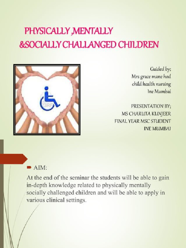 Handi-Capped Children | PDF