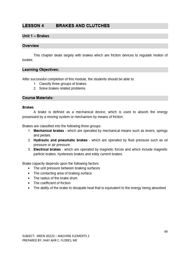 Brakes | PDF | Brake | Machines