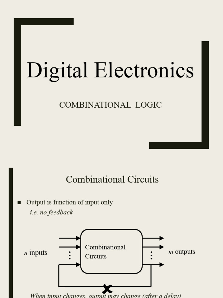 Digital Electronics Combinational Logic | PDF | Electronic Engineering | Digital Electronics