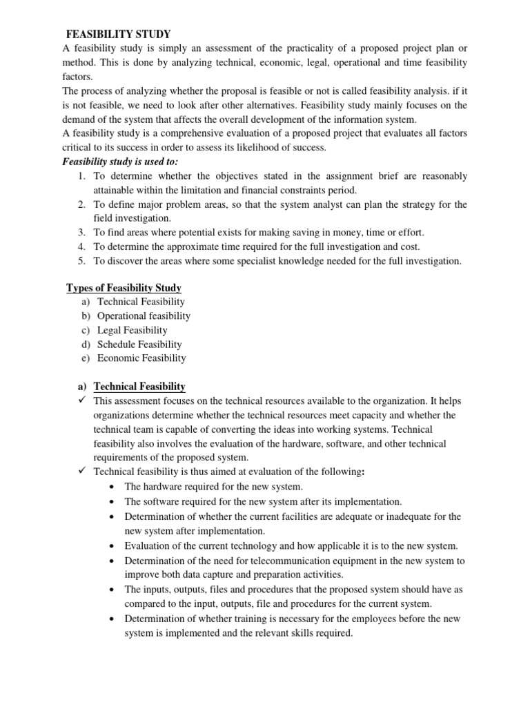 Feasibility Study..2 | PDF | Feasibility Study | Cost–Benefit Analysis