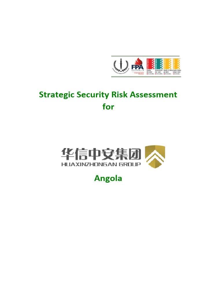 Strategic Security Risk Assessment | PDF | Flood | Angola