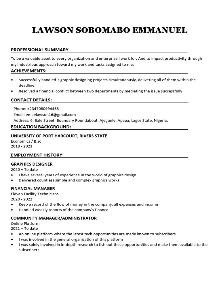 Emee GD CV | PDF