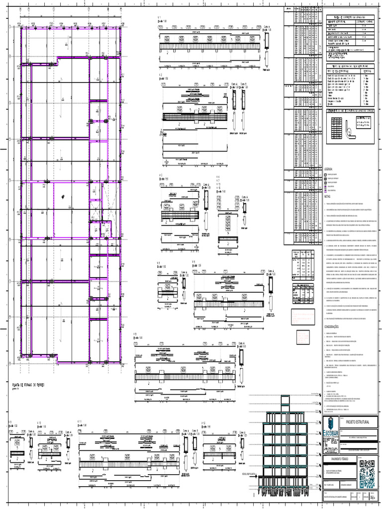 Prancha 06-28 Formas e Detalhamento Das Vigas Térreo | PDF | Concreto | Resistência dos materiais