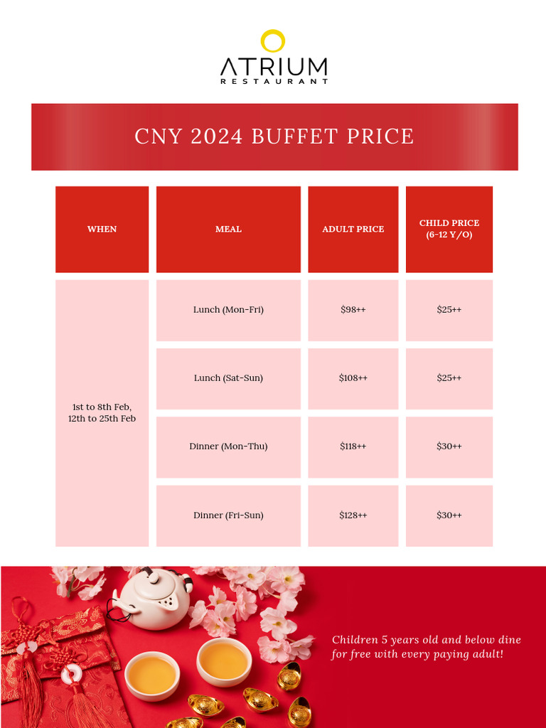 CNY Buffet Menu 2024 v3 | PDF | Salad | Sauce