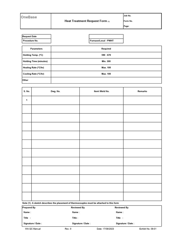 09-01 PWHT Req. | PDF