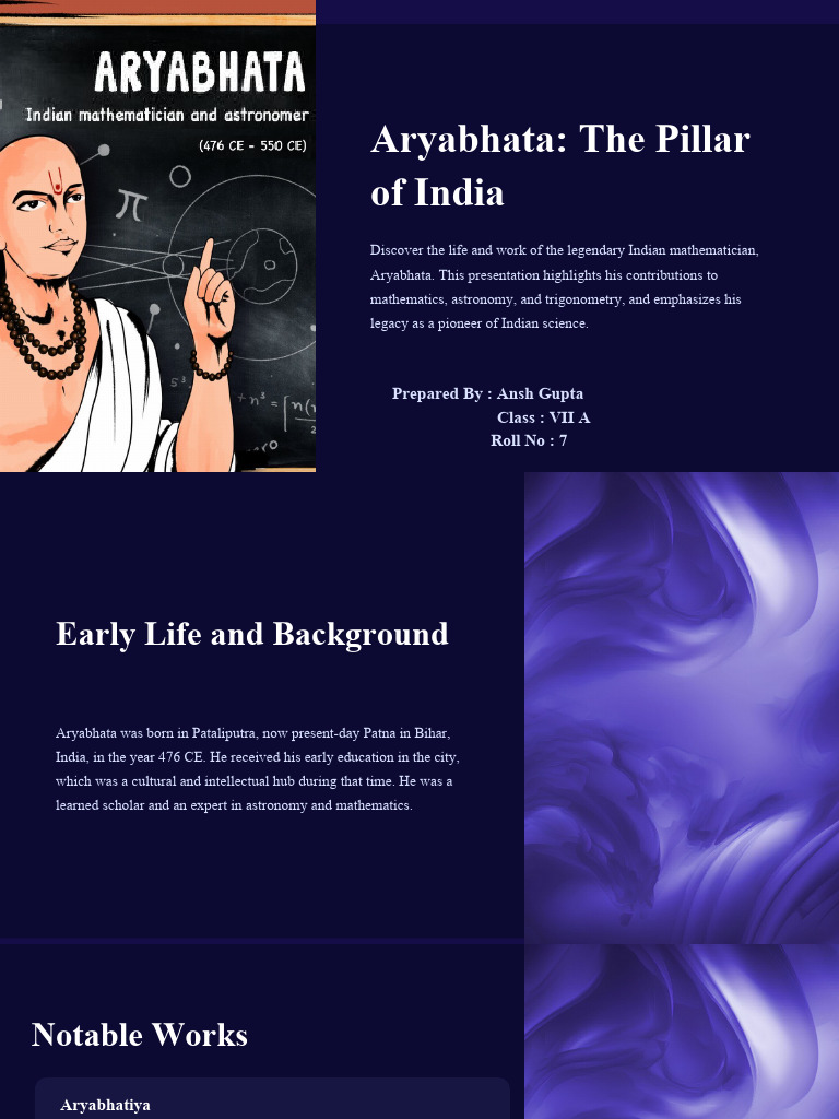 Ansh Gupta - Aryabhata | PDF | Trigonometry | Mathematics