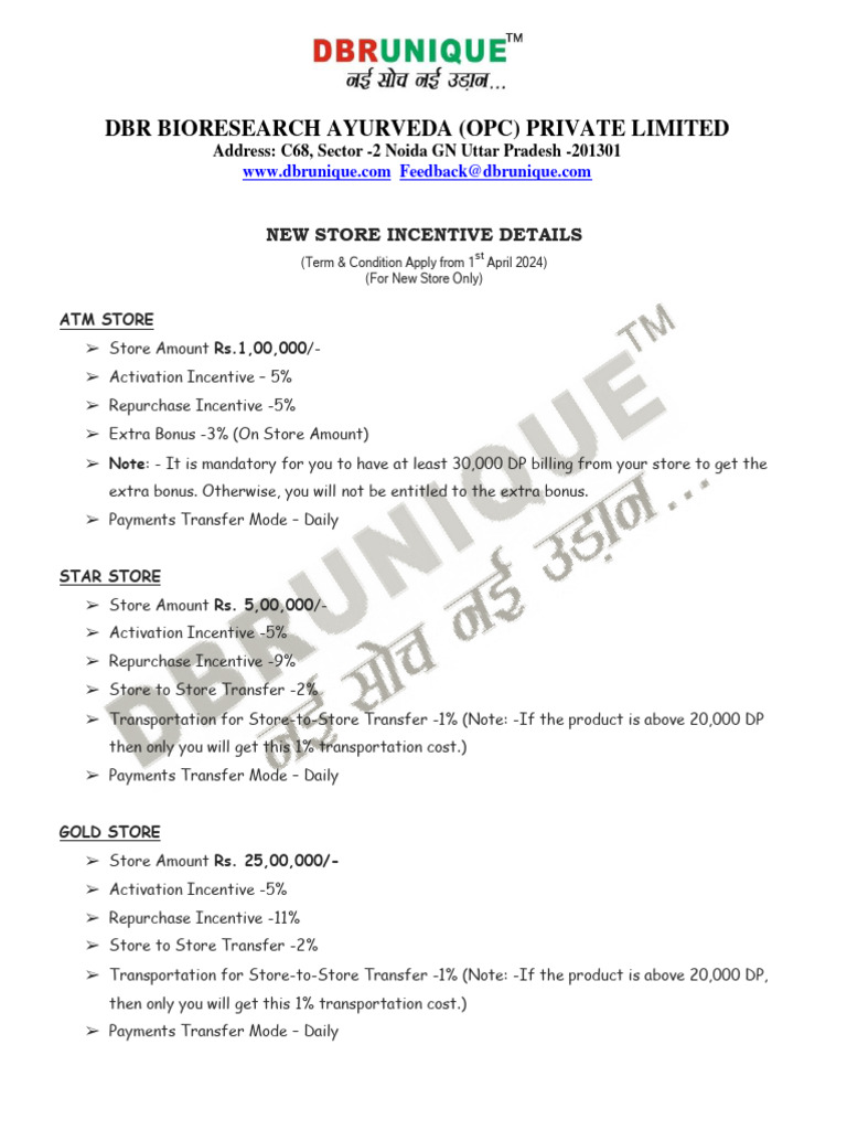 DBR Franchise Incentive New | PDF