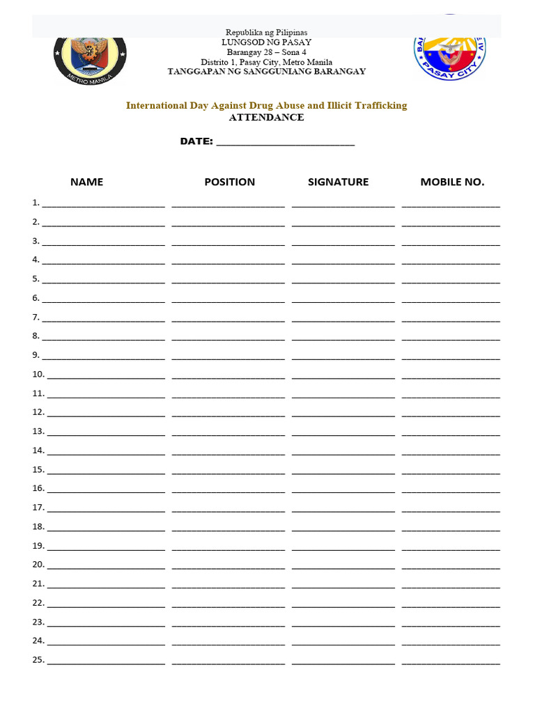 IDADAIT ATTENDANCE_2024 | PDF | Crimes | Crime & Violence