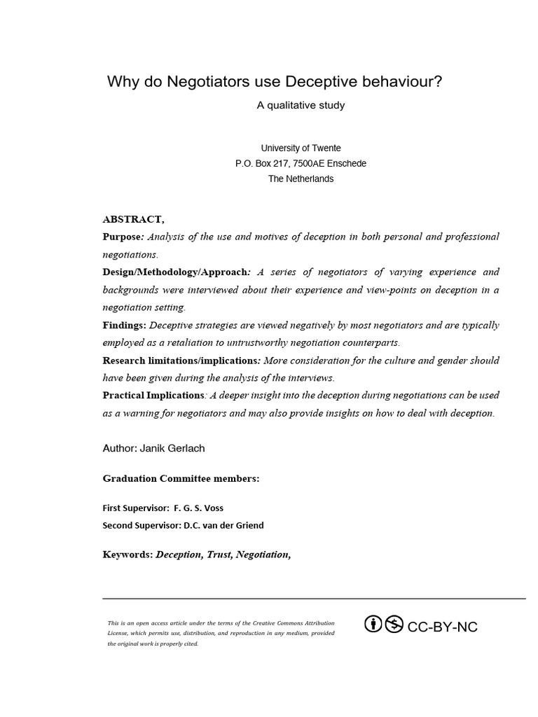 Gerlach - MA - BMS Deceptive Reasoning Research | PDF | Negotiation ...